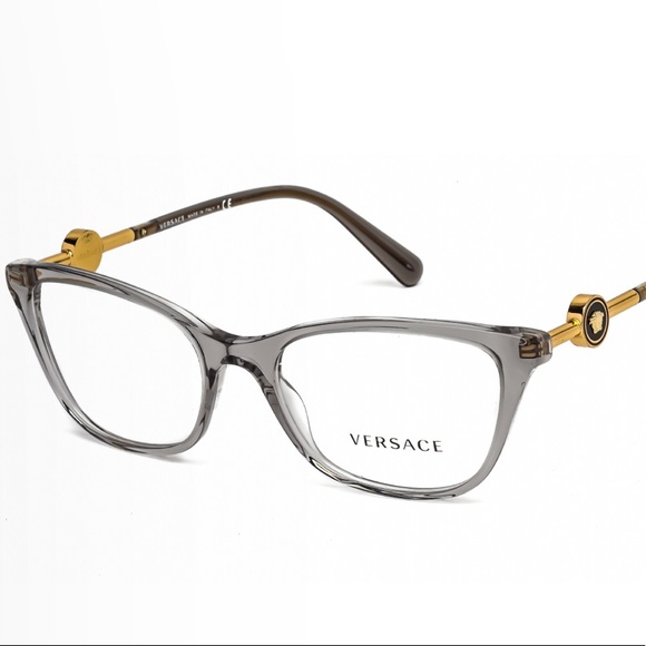 Versace | Accessories | Versace Ve3293 Women Cat Eye Transparent Grey ...